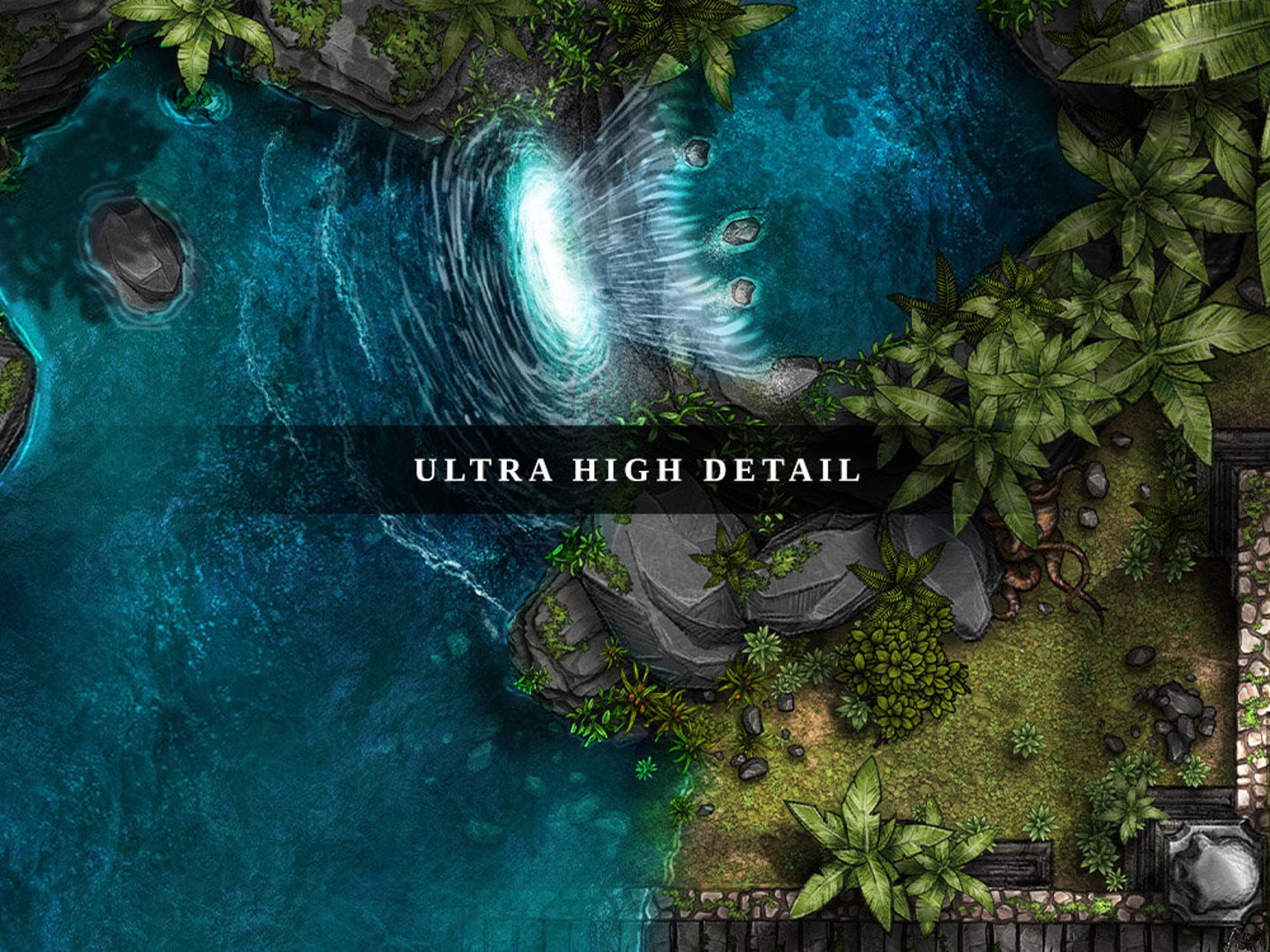 X2 Jungle Temple & Jungle Path Digital Battlemap, Dnd Battle Map ...