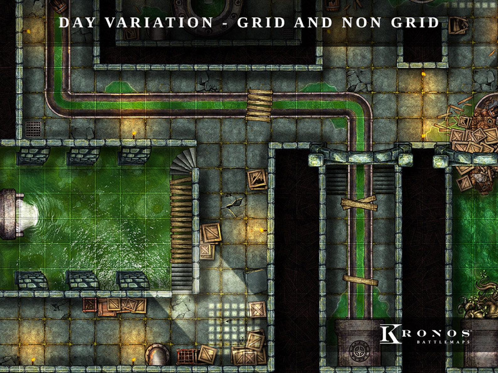 City Sewers Digital Battlemap, Battlemap, Dnd Battle Map, D&D, 5e ...