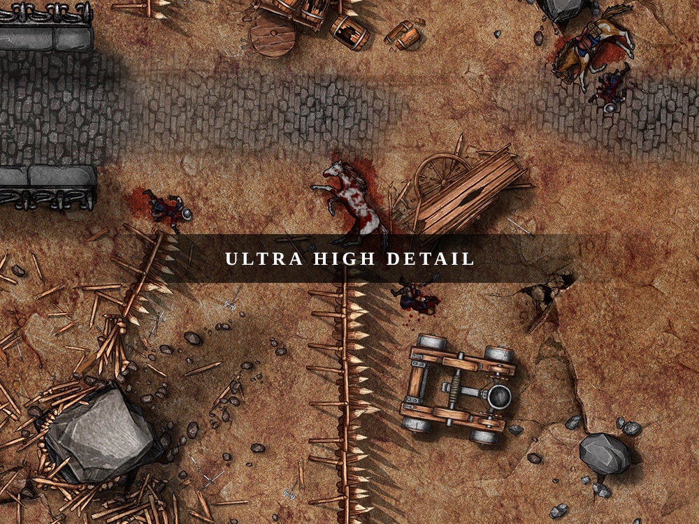 The Castle Siege - Battlemap - Etsy