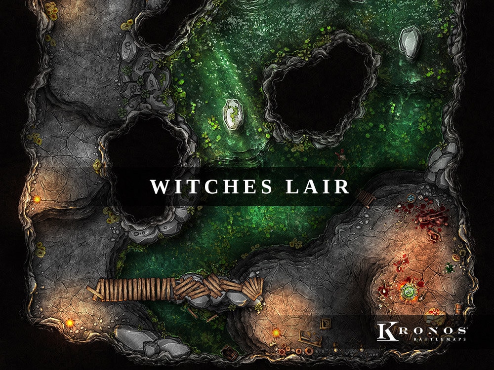 Witches Lair Battlemap, 4k, Dnd Battle Map, D&D, Battle Map, Dungeons ...