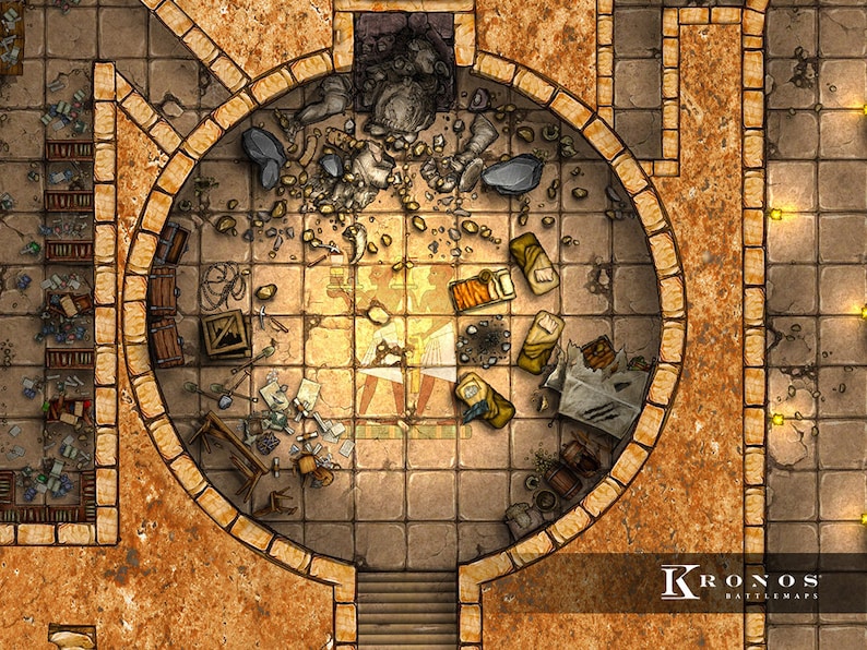 Mummy's Tomb Digital Battlemap: 40x117 Grid Dnd 5e (digital Download ...