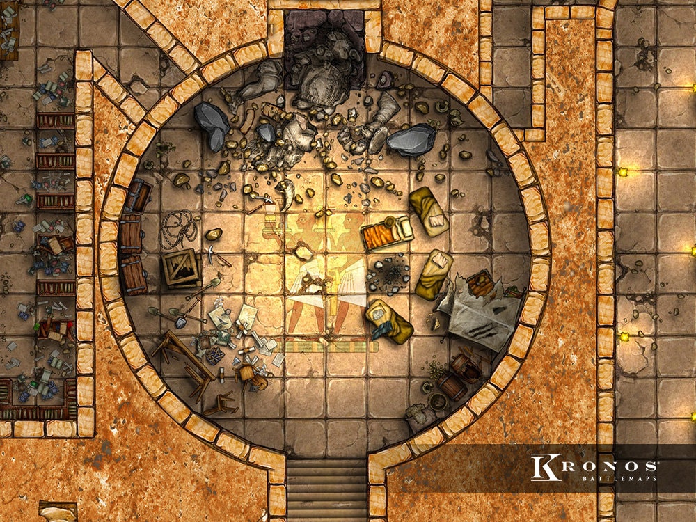 The Mummy's Tomb - Digital Battlemap, Dnd Battle Map, Digital Battle ...