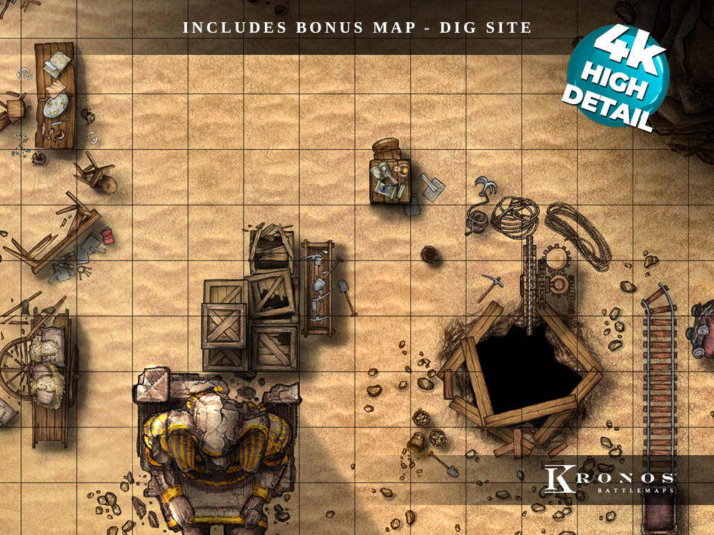 Ancient Library Battle Map: Abandoned Ruins for D&D (digital Download ...