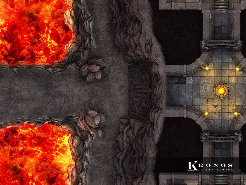 Fire Giant's Tomb Digital Battlemap, Dnd Battle Map, D&D, Battle Map ...
