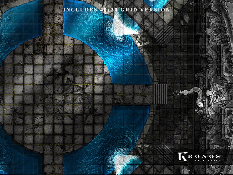 Water Temple Battlemap, Dnd Battle Map, Battle Map, Dungeons and ...