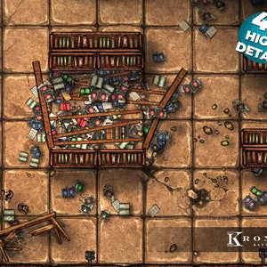 Ancient Library Battle Map: Abandoned Ruins for D&D (digital Download ...