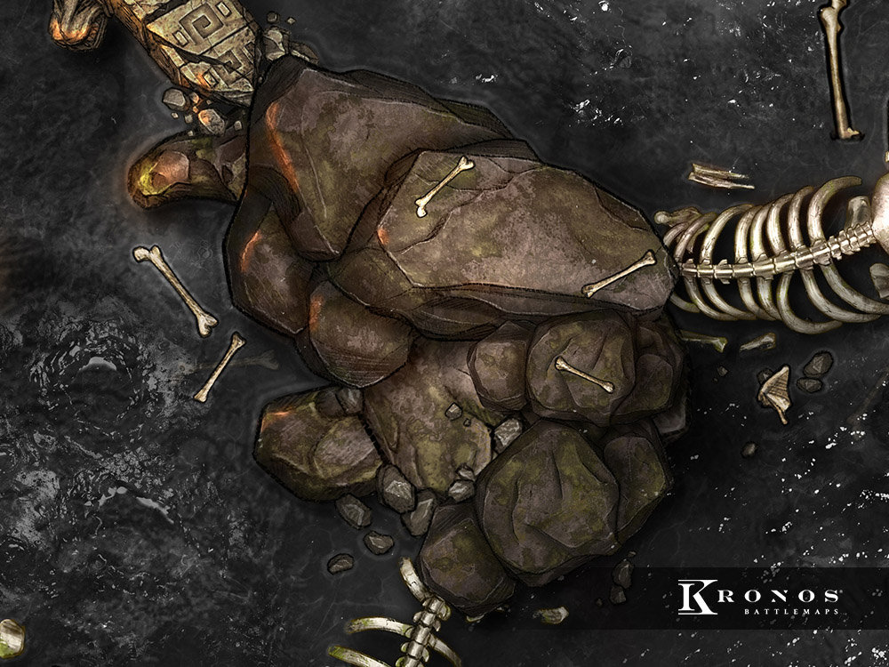 Jungle Tar Pit Digital Battlemap, Grid/night Versions Dnd Battle Map ...