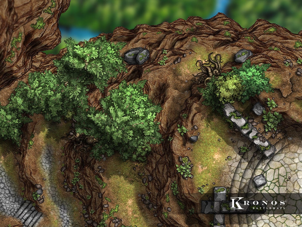 Mountain Temple Ruins Battlemap: Dnd 5e, VTT (digital Download) - Etsy