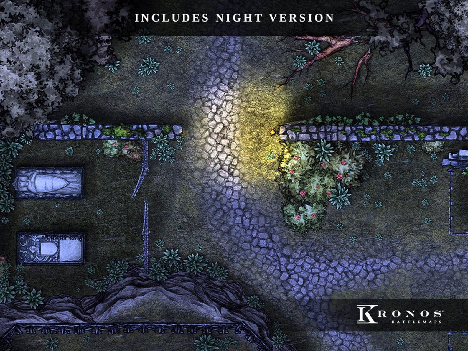 Graveyard Battle Map: 4k Dnd 5e Map (digital Download) - Etsy