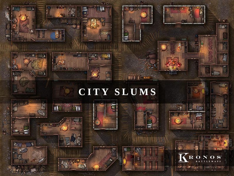 City Slums Battlemap: Dnd 5e Digital Map (VTT) - Etsy UK
