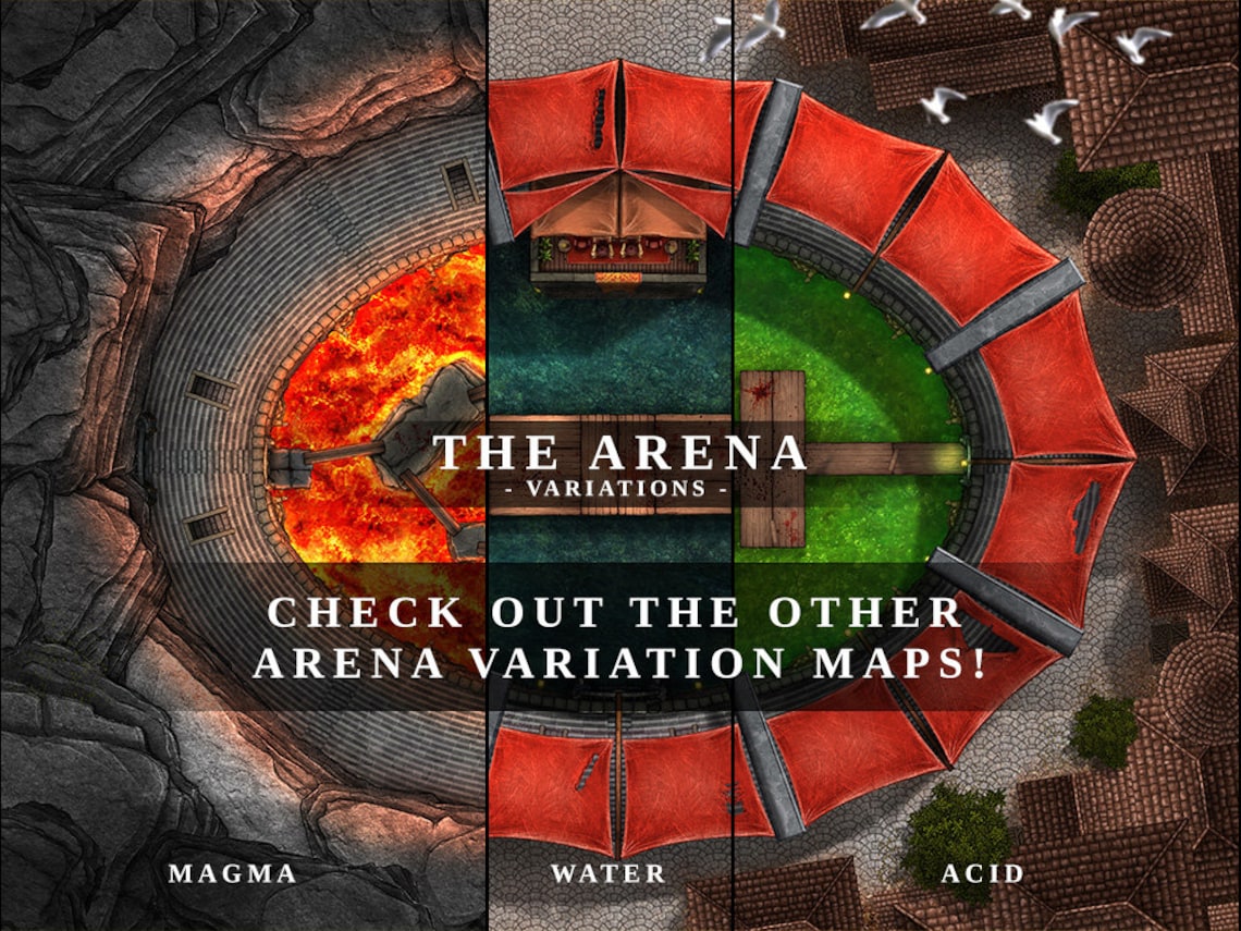 The Arena, Battlemap, Dnd Battle Map, D&D, Battle Map, Dungeons and Dragons, 5e, Roll20, Fantasy ...