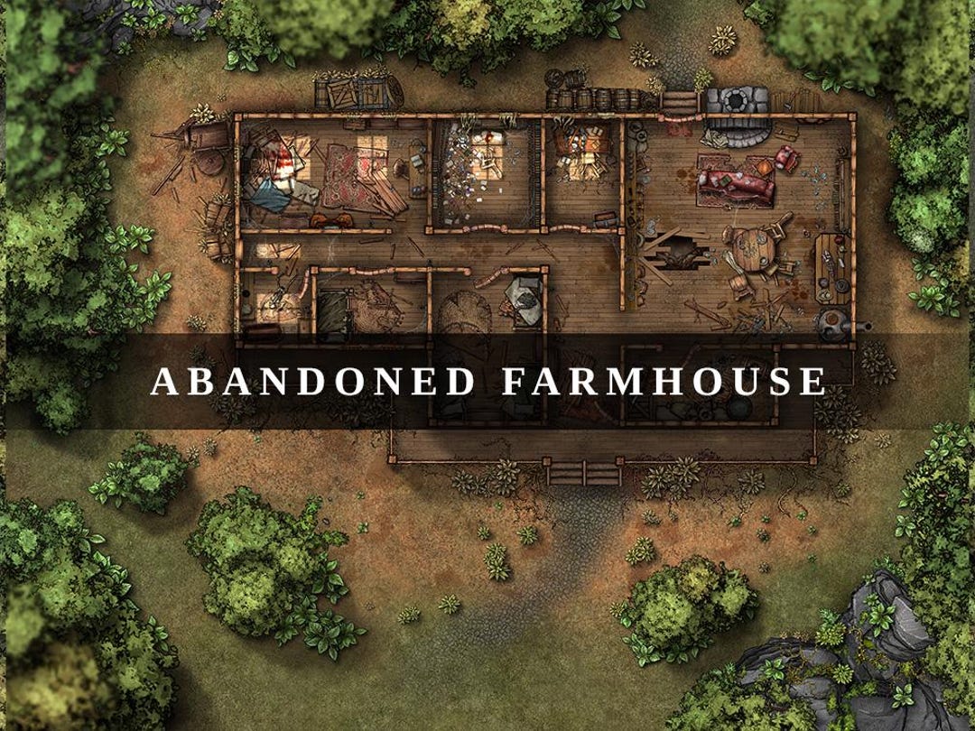 Abandoned Farmhouse Battlemap, Dnd Battle Map, D&D, Battle Map ...