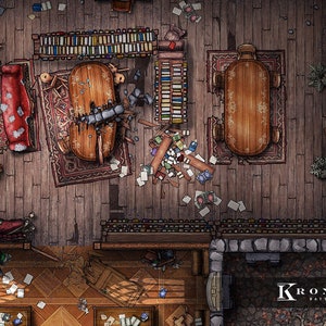 Abandoned Library Ruins Battlemap: 40x30 Dnd 5e (digital Download) - Etsy