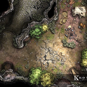 Ancient Tomb Battle Map: D&D 5e, VTT (digital Map) - Etsy