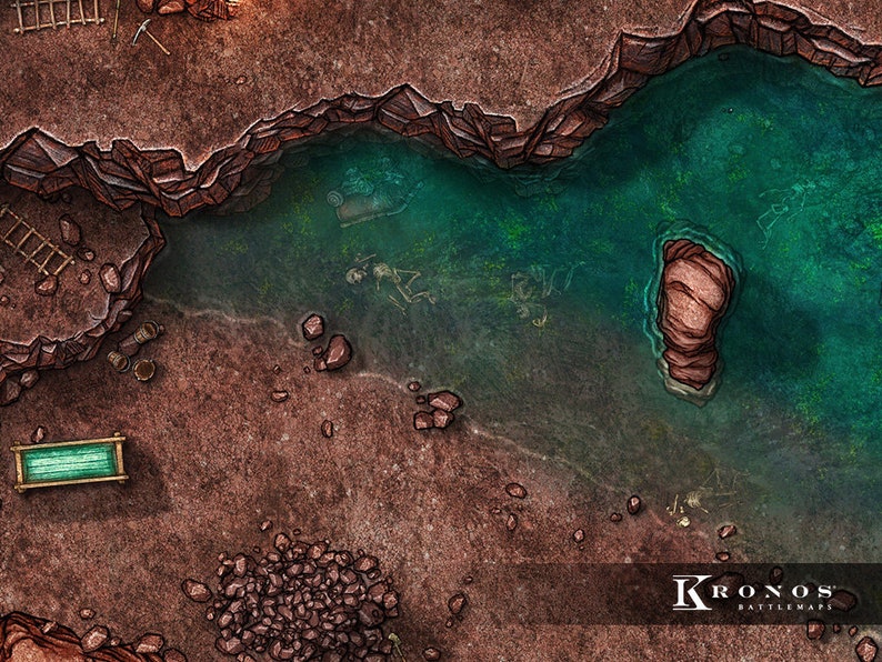4K Gold Mine Battlemap: Dnd Dungeons and Dragons (digital Download) - Etsy