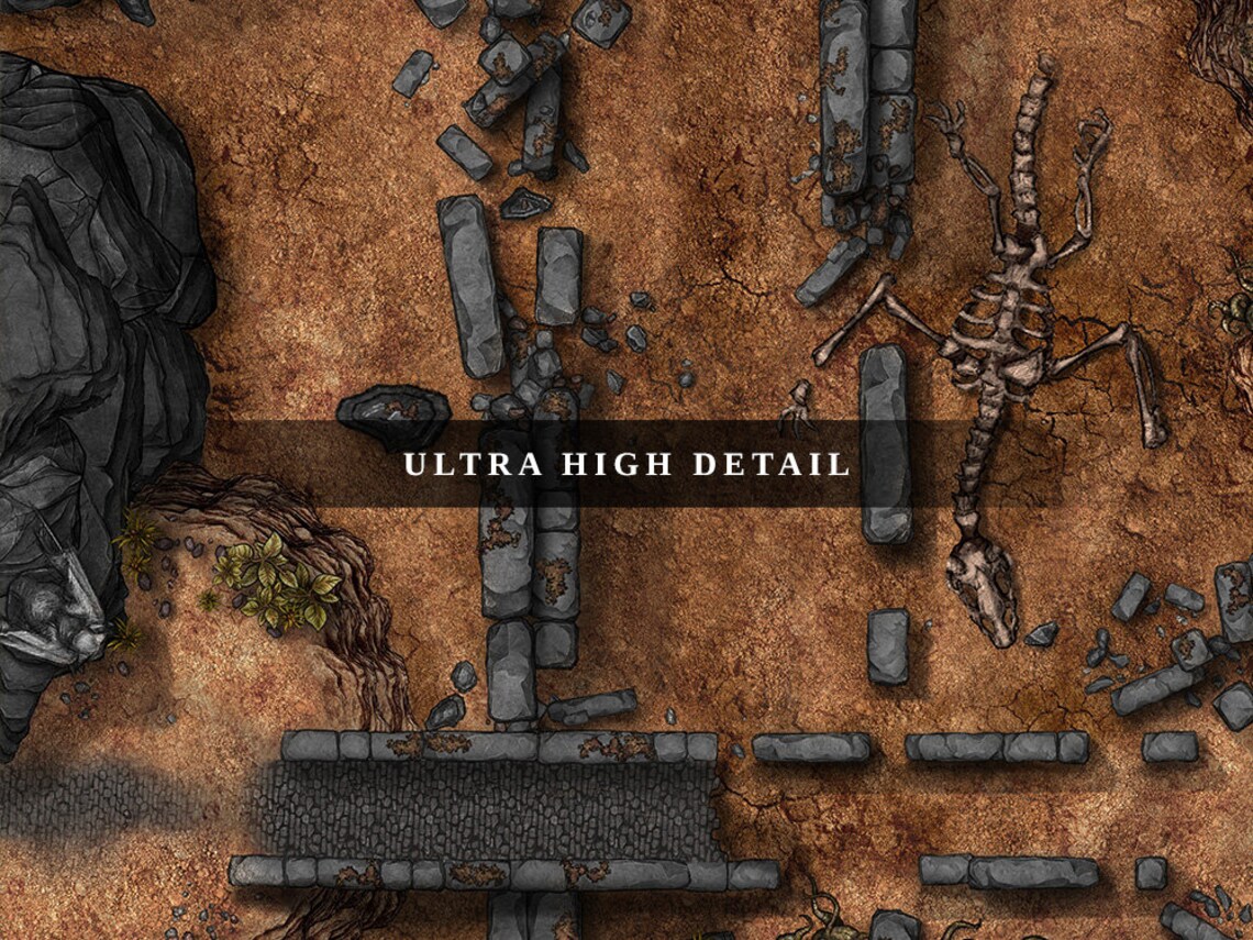 Swamp Ruins - Battlemap, Dnd Battle Map, Wasteland, Battle Map ...