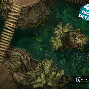 Witches Swamp Battlemap: 4K High Detail Dnd Map (digital Map) - Etsy