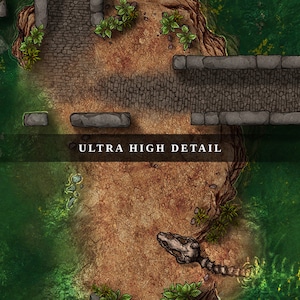 Swamp Ruins - Battlemap, Dnd Battle Map, Wasteland, Battle Map ...