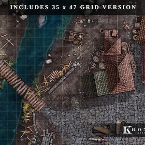 Abandoned Village Battlemap, Dnd Battle Map, D&D, Battle Map, Dungeons ...