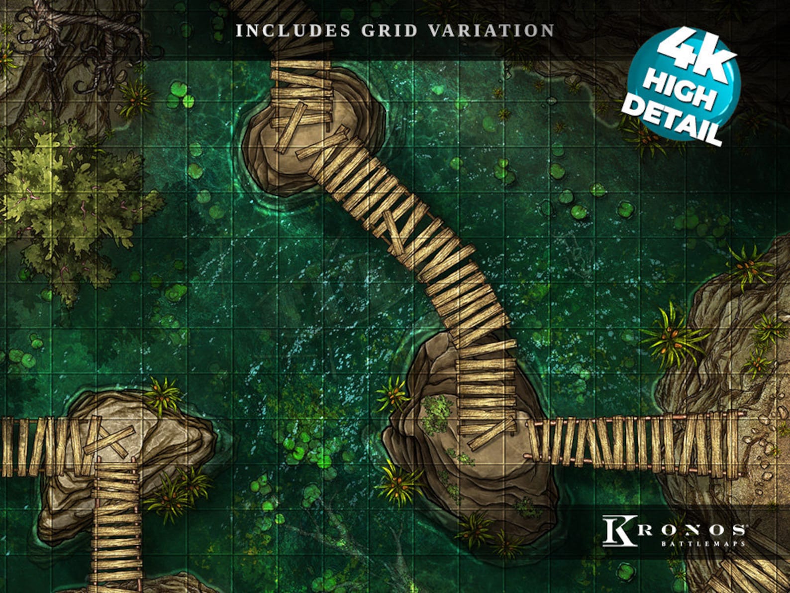 Witches Swamp Battlemap: 4K High Detail Dnd Map (digital Map) - Etsy