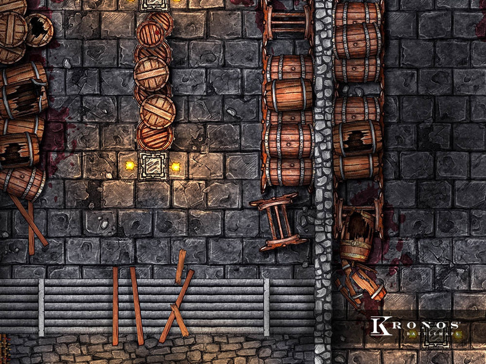 Wine Cellar Dnd Battle Map: 4k Digital Dungeon (VTT) - Etsy