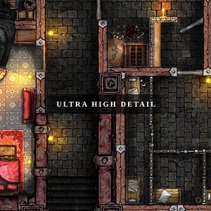 Prison Battlemap: D&D 5e Dungeon Crawl (digital Map) - Etsy