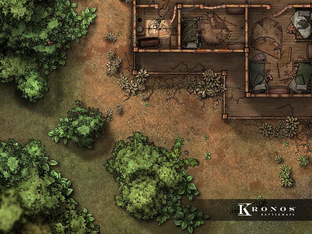 Abandoned Farmhouse Map, DnD Map, Spielkarte, Dungeons and Dragons, 5e ...