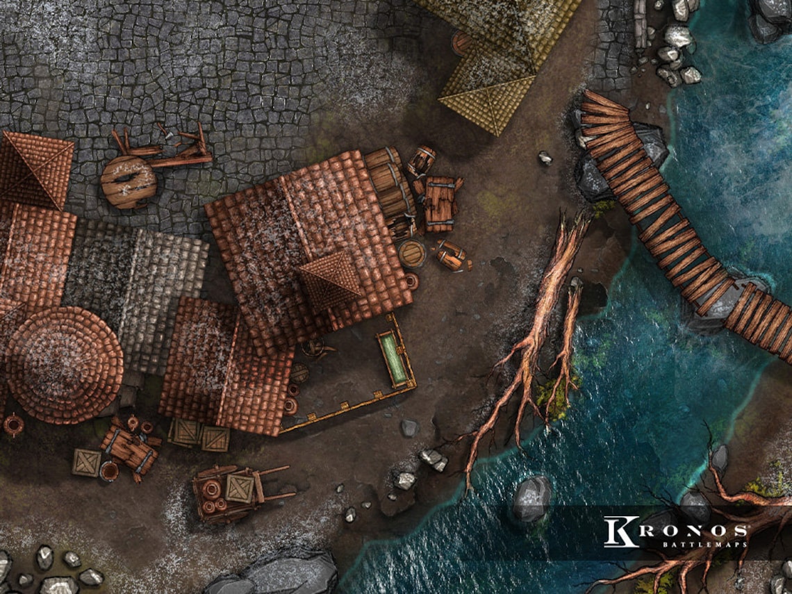 Abandoned Village Battlemap, Dnd Battle Map, D&D, Battle Map, Dungeons ...