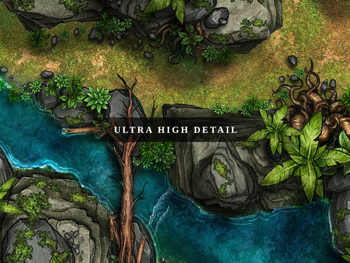X2 Jungle Temple & Jungle Path Digital Battlemap, Dnd Battle Map ...