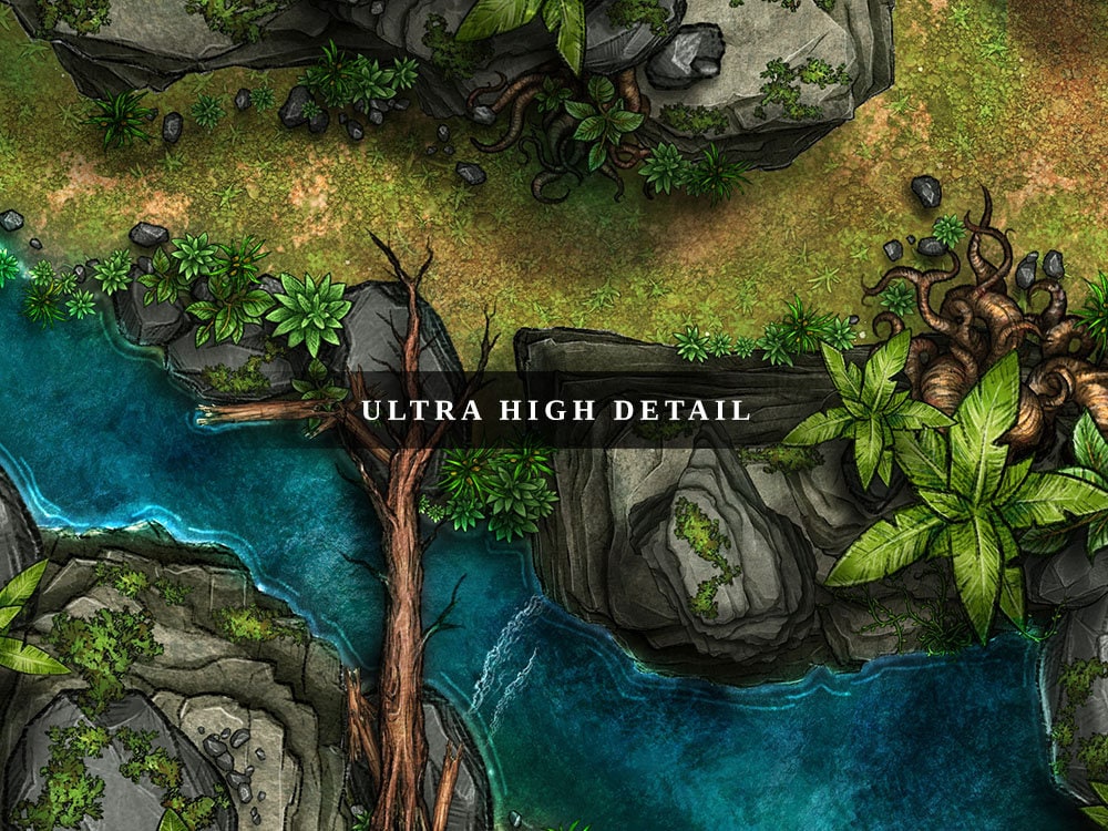 X2 Jungle Temple & Jungle Path Digital Battlemap, Dnd Battle Map ...