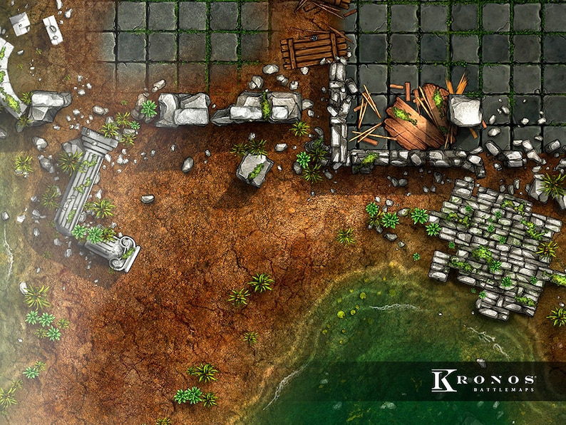 Swamp Ruins 3 - Battlemap, Dnd Battle Map, Battle Map, Dungeons and ...