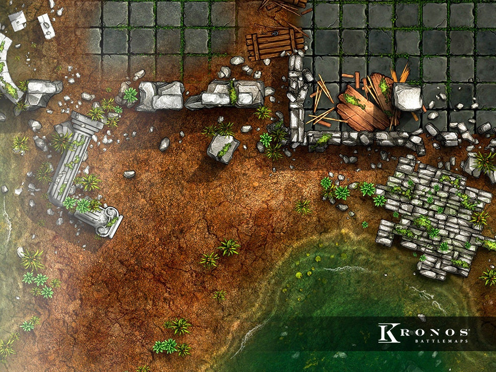 Swamp Ruins 3 - Battlemap, Dnd Battle Map, Battle Map, Dungeons and ...