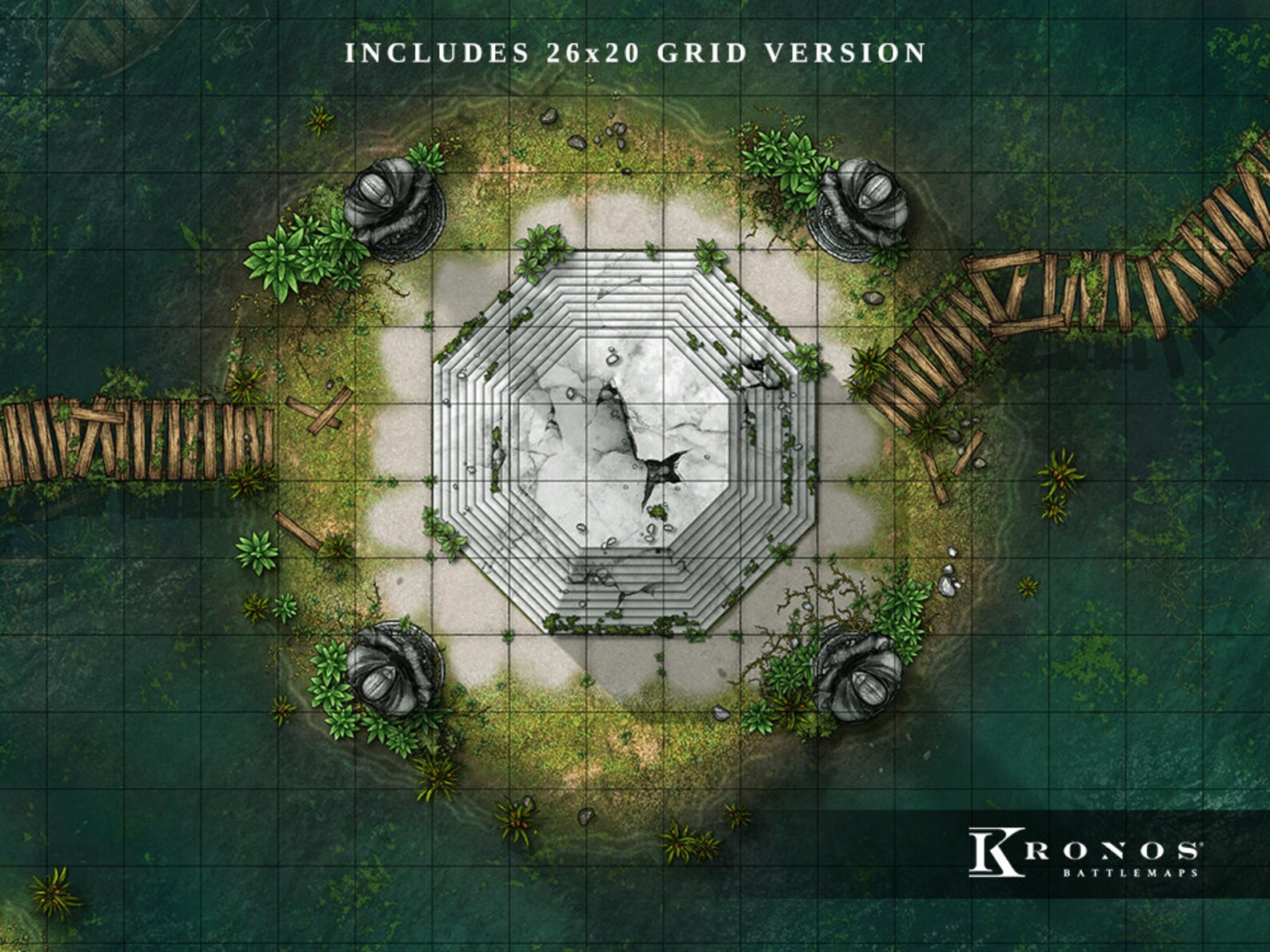 Swamp Ruins II - Battlemap, Dnd Battle Map, Battle Map, Dungeons and ...