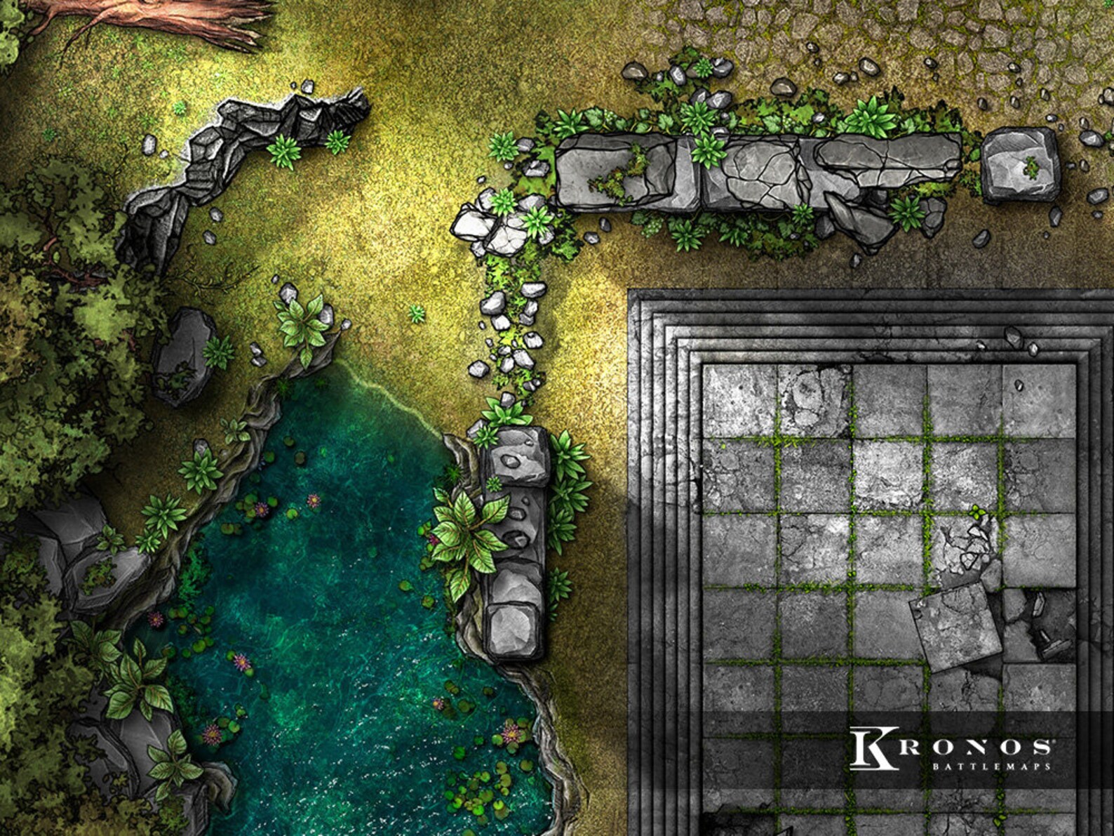 Forest Ruins II Digital Battlemap, Dnd Battle Map, Digital Battle Map ...