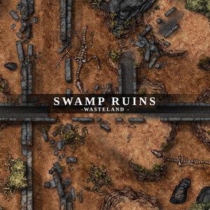 Swamp Ruins - Battlemap, Dnd Battle Map, Wasteland, Battle Map ...