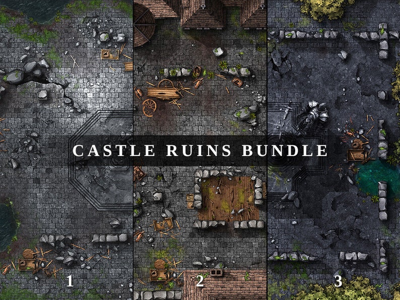Castle Ruins Battlemap Bundle: RPG Encounter Map (digital Map) - Etsy