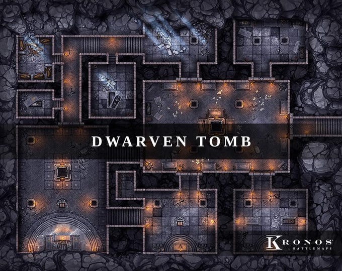 10 Gridless Mausoleum/tomb Battle Maps | VTT Pack for Dnd, Pathfinder ...