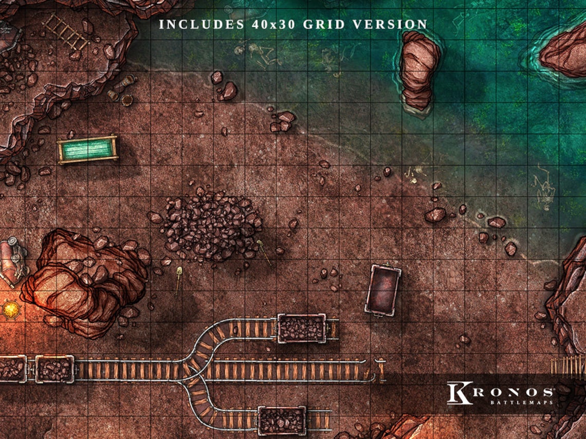 4K Gold Mine Battlemap: Dnd Dungeons and Dragons (digital Download) - Etsy