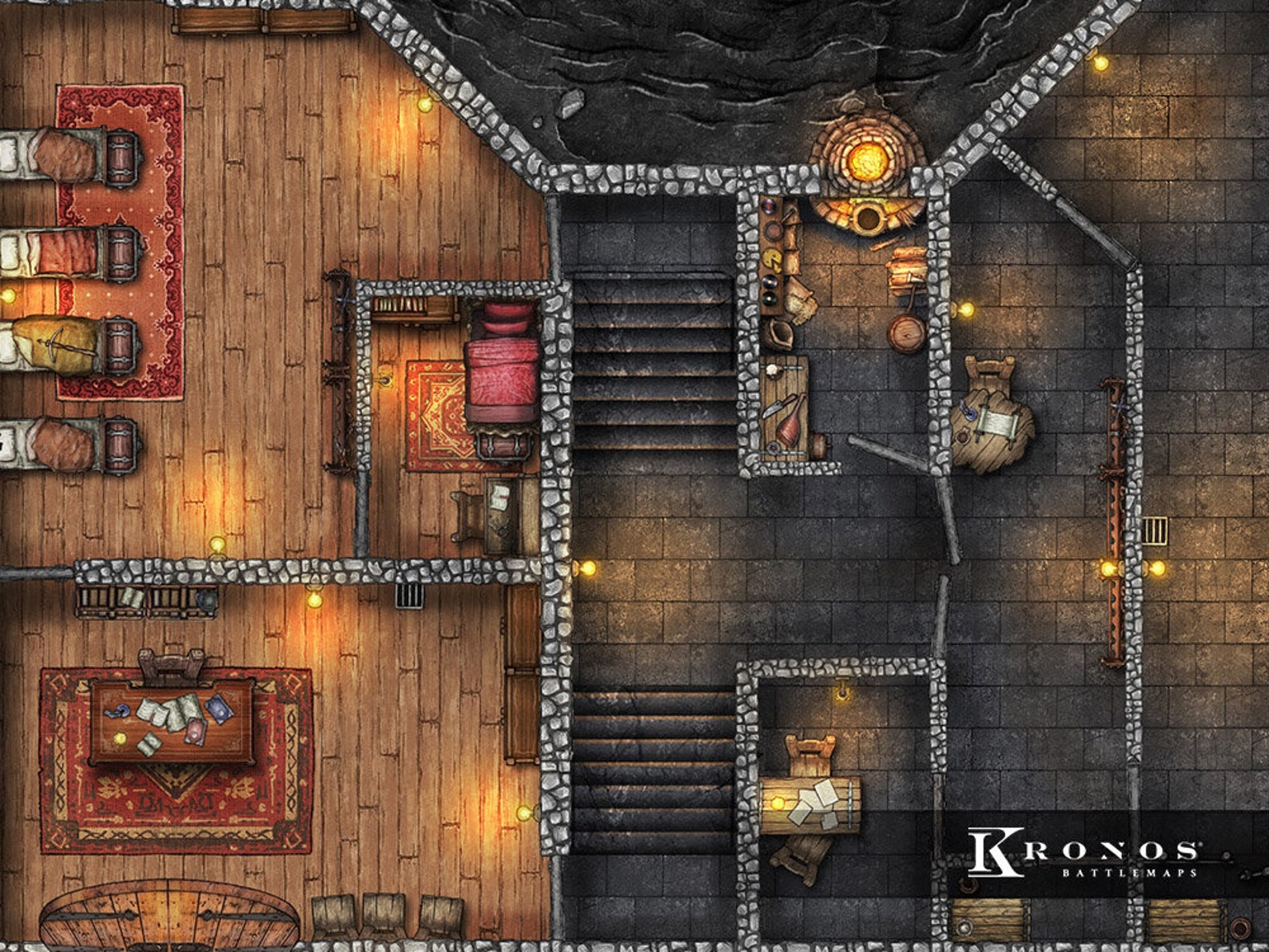 The Prison II Battlemap, Dnd Battle Map, D&D, Battle Map, Dungeons and ...