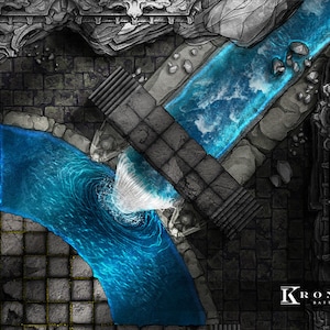 Wassertempel - Map, DnD Karte, Dungeons and Dragons, 5e, Roll20 ...