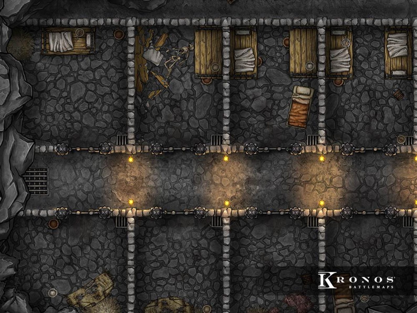 Underground Prison Battlemap: 40x30 Dnd Map (digital Map) - Etsy