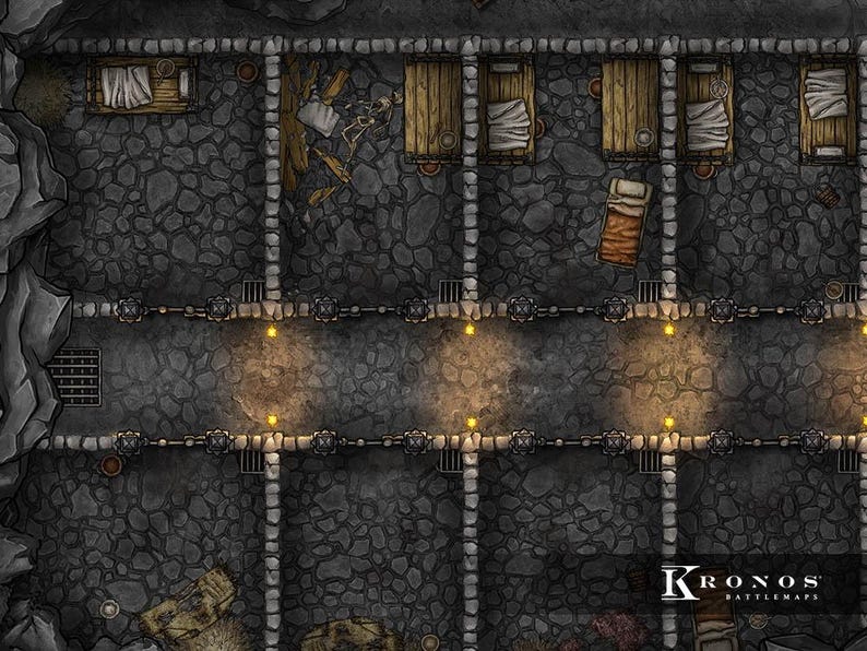 Underground Prison Battlemap, Dnd Battle Map, D&D, Battle Map, Dungeons ...