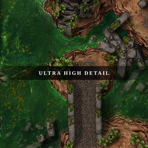 Swamp Ruins - Battlemap, Dnd Battle Map, Wasteland, Battle Map ...