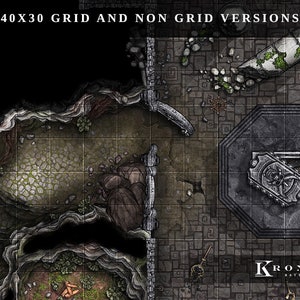 Ancient Tomb Battle Map: D&D 5e, VTT (digital Map) - Etsy