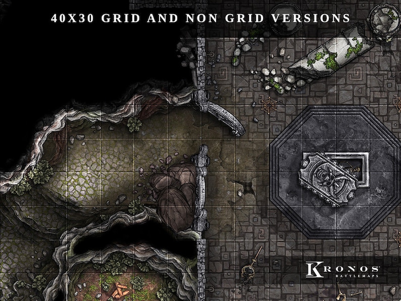 Ancient Tomb Battle Map: D&D 5e, VTT (digital Map) - Etsy Canada
