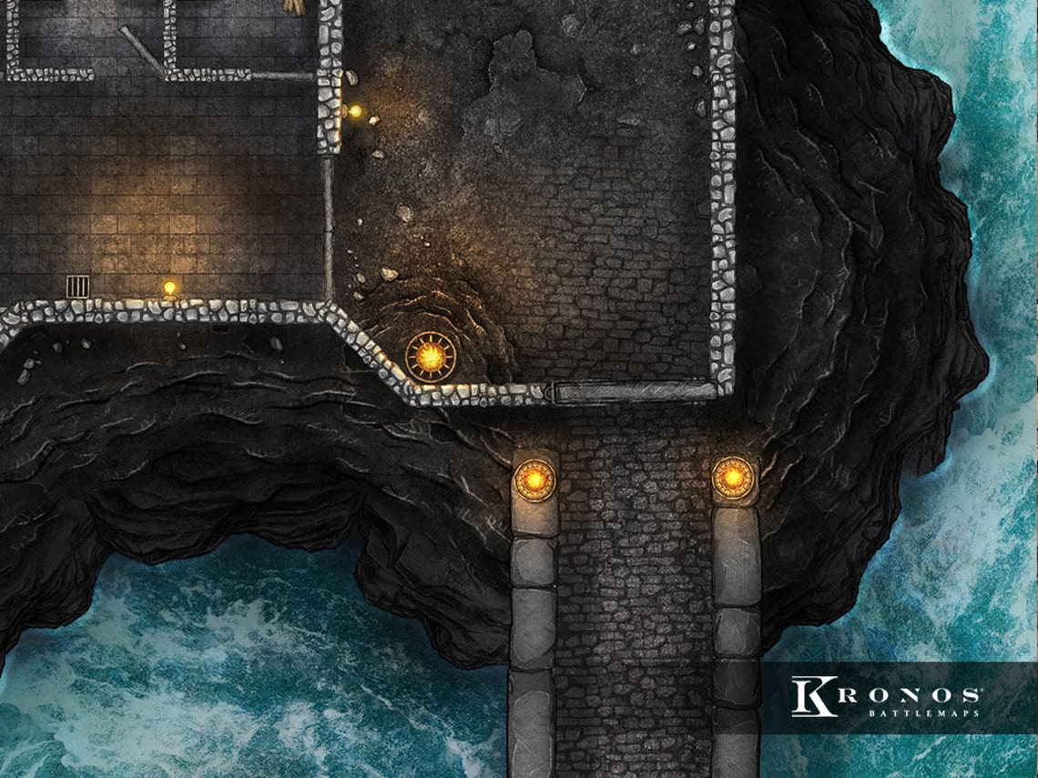 The Prison II Battlemap, Dnd Battle Map, D&D, Battle Map, Dungeons and ...