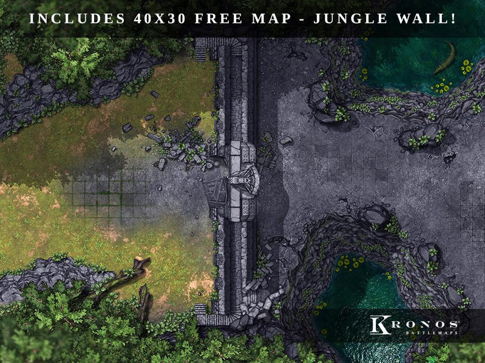 Abandoned Jungle Temple Digital Battlemap, Dnd Battle Map, Digital ...