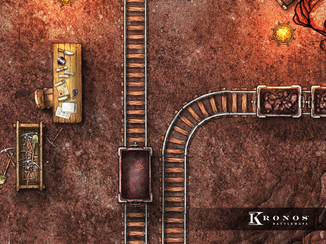 4K Gold Mine Battlemap: Dnd Dungeons and Dragons (digital Download) - Etsy