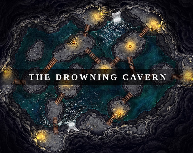 10 Twisting Caverns Battle Maps, Underdark, Battle Map, Pathfinder, D&D ...