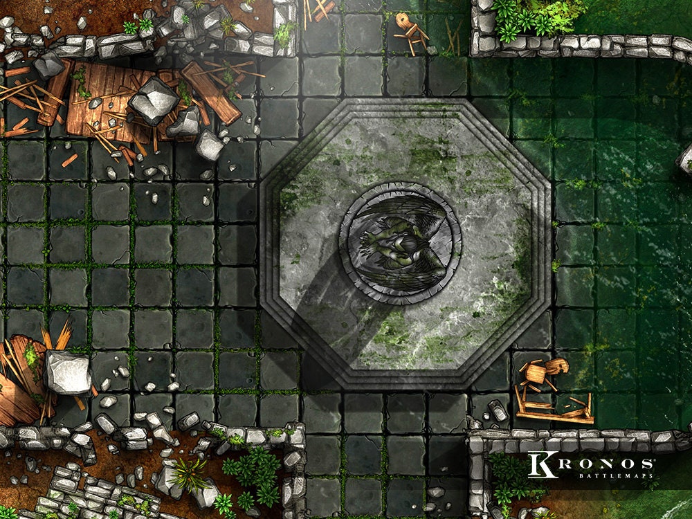 Swamp Ruins 3 - Battlemap, Dnd Battle Map, Battle Map, Dungeons and ...